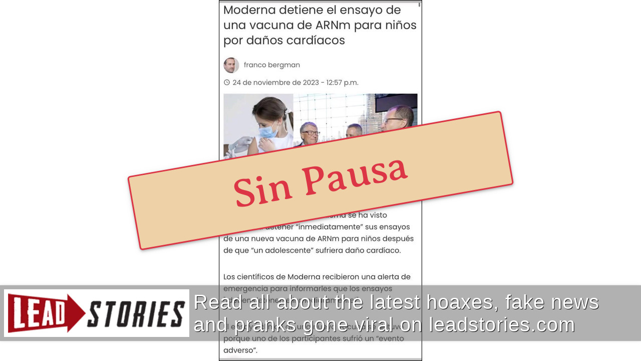 Verificación de Datos: Moderna NO Interrumpió Un Ensayo De ARNm En ...