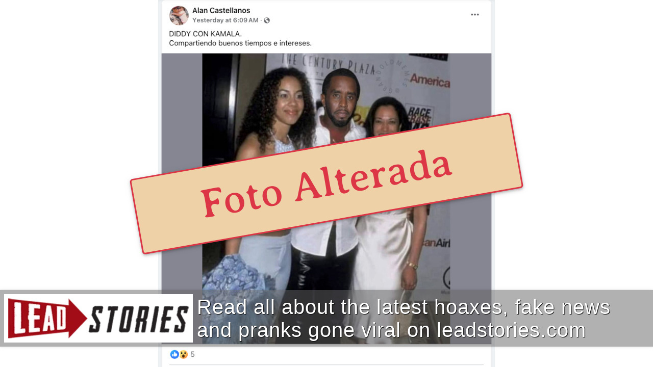 Verificación de Datos: Foto de Kamala Harris Con Sean "Diddy" Combs es ...