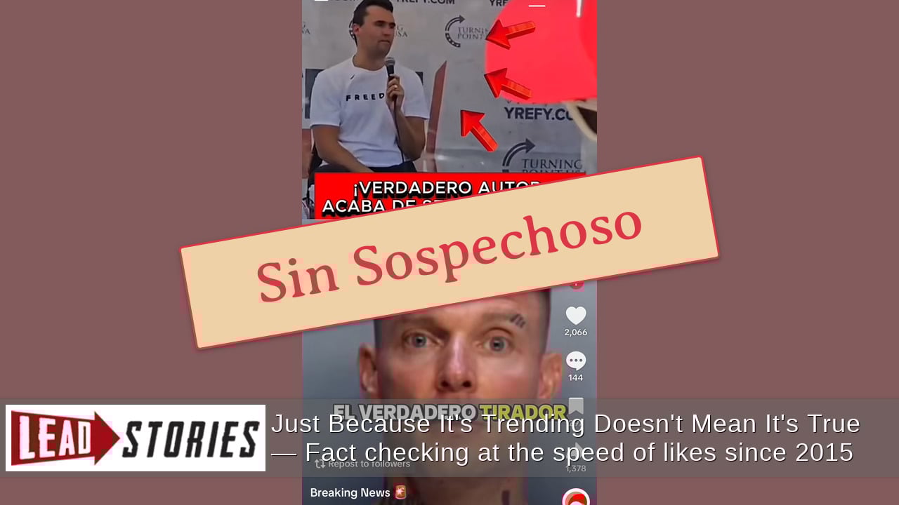 Verificación de Datos: El Sospechoso del Asesinato de Charlie Kirk no ...